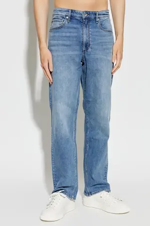 Rag & Bone Straight Leg Jeans In Medium Wash Denim