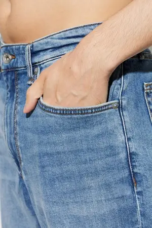 Rag & Bone Straight Leg Jeans In Medium Wash Denim