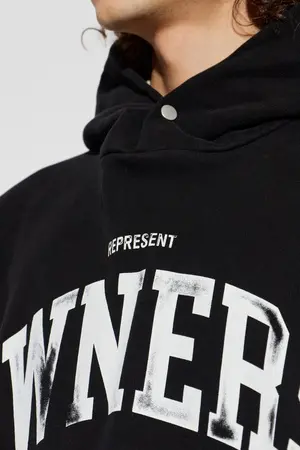 REPRESENT Owners Club" Graphic Print Cotton Hoodie