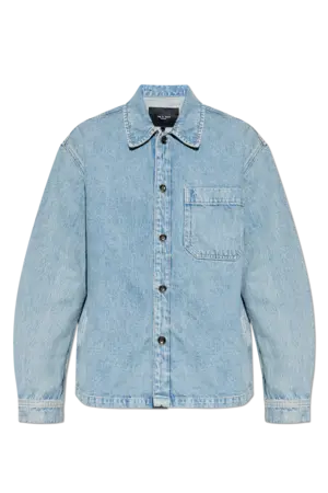 Rag & Bone Denim Jacket With Classic Collar And Metal Buttons