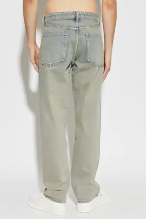 Rag & Bone Straight Leg Jeans In Faded Wash - Blue