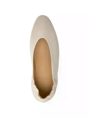 Marsèll Ruched Leather Ballet Flats