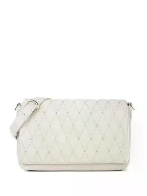 MARIO VALENTINO Diamond-quilted Stud-embellished Shoulder Bag