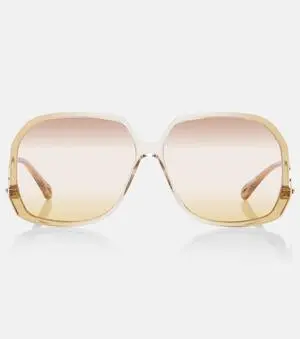 Chloé Oversized Square Frame Sunglasses - Beige