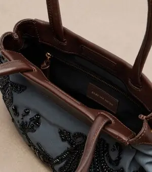 Dries Van Noten Embellished Twill Shoulder Bag