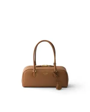 Prada Medium Leather Top-handle Bag - Brown