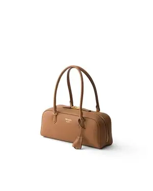 Prada Medium Leather Top-handle Bag - Brown