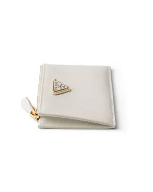 Prada Saffiano Leather Card Holder - Neutral