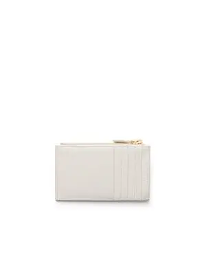 Prada Saffiano Leather Card Holder - Neutral
