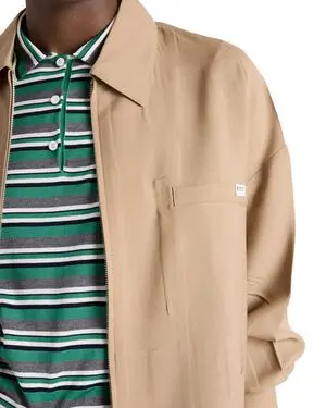 Prada Short-sleeved Striped Cotton Polo Shirt