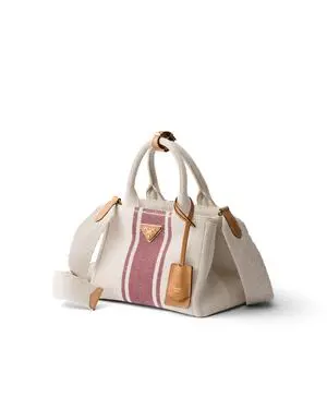 Prada Small Cotton Canvas Jardinière Bag