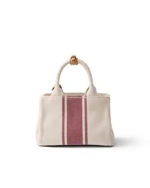 Prada Small Cotton Canvas Jardinière Bag