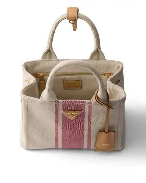 Prada Small Cotton Canvas Jardinière Bag