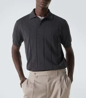 Canali Virgin Wool Polo Sweater