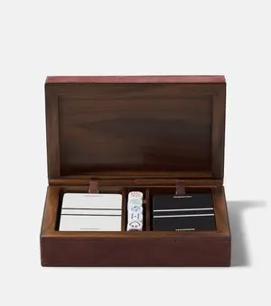 GIOBAGNARA Royal Dice And Playing Cards Set - Brown