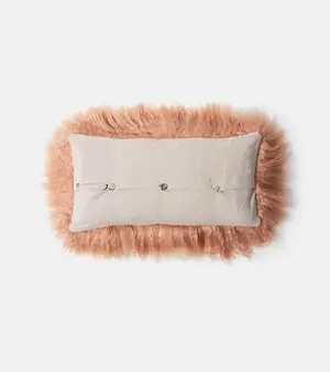 MAISON DE VACANCES Shearling And Linen Cushion