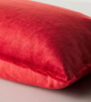 Maison De Vacances Leather-trimmed Cushion