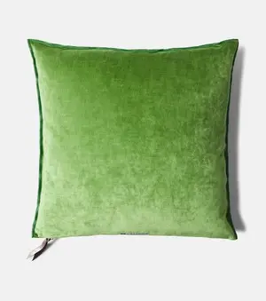 MAISON DE VACANCES Leather-trimmed Cushion