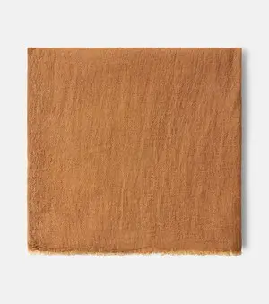 MAISON DE VACANCES Linen Throw - Brown