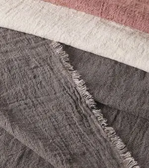 MAISON DE VACANCES Linen Crepe Throw