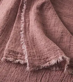MAISON DE VACANCES Linen Crepe Throw