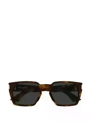 Saint Laurent Geometric Frame Sunglasses - Brown