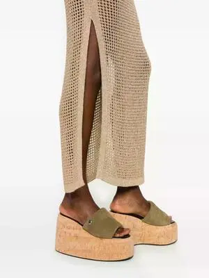 MC2 SAINT BARTH Eileen Open-knit Maxi Dress - Neutrals