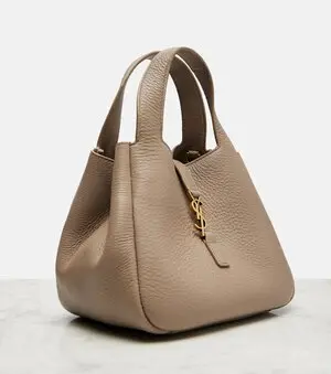 Saint Laurent Le 5 A 7 Bea Baby Leather Top-handle Bag - Beige