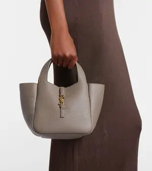 Saint Laurent Le 5 A 7 Bea Baby Leather Top-handle Bag - Beige