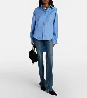 Balenciaga Asymmetric Cotton Poplin Shirt