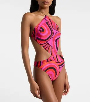 Emilio Pucci Iride Cutout Swimsuit