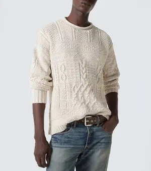 Ralph Lauren Cotton Linen Crewneck Sweater With Ribbed Hem And Cuffs