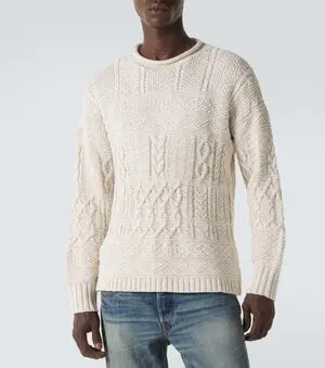 Ralph Lauren Cotton Linen Crewneck Sweater With Ribbed Hem And Cuffs