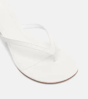 Amina Muaddi Juliette Leather Thong Sandals