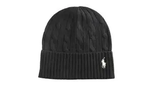 Polo Ralph Lauren Wool Cashmere Cable Beanie - Black