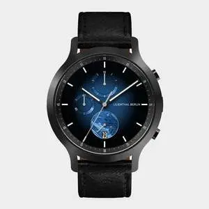 Lilienthal Berlin Chronograph Meteorite Flare Leather Black - Blue