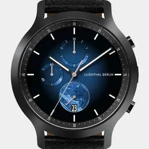 Lilienthal Berlin Chronograph Meteorite Flare Leather Black