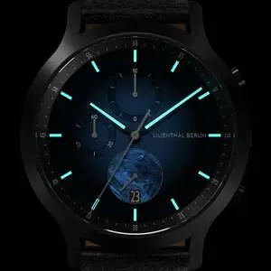 Lilienthal Berlin Chronograph Meteorite Flare Leather Black