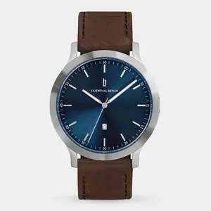 Lilienthal Berlin Huxley Stainless Steel And Leather Watch - Blue
