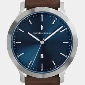 Lilienthal Berlin Huxley Stainless Steel And Leather Watch
