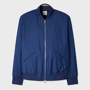 Paul Smith Storm System" Wool Bomber Jacket - Blue