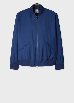 Paul Smith Storm System" Wool Bomber Jacket - Blue