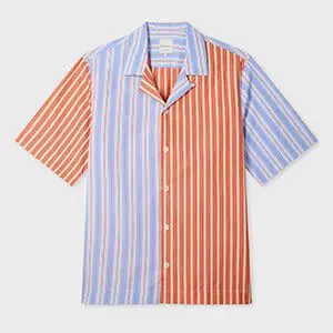 Paul Smith And Orange Mix Up Stripe Shirt