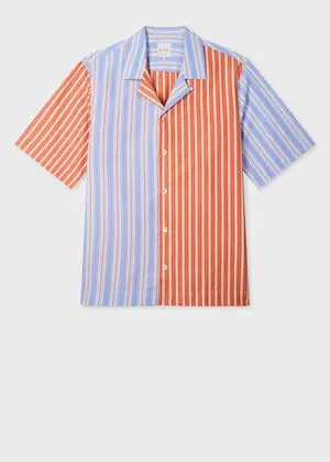 Paul Smith And Orange Mix Up Stripe Shirt