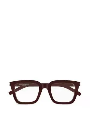 Saint Laurent Square Frame Glasses - Brown