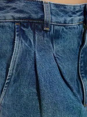 Off-White Pleated Wide-leg Jeans