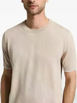 Peserico Contrast-trim Short-sleeve Top