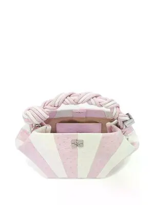 GANNI Bou Striped Leather Shoulder Bag