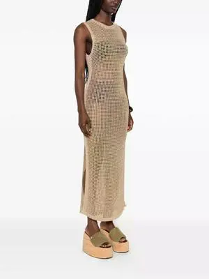 MC2 SAINT BARTH Eileen Open-knit Maxi Dress