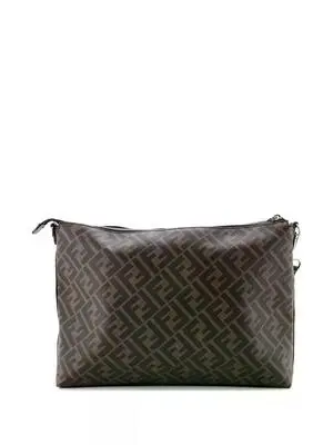 Fendi Zucca Coated Canvas And Leather Messenger Bag - Brown